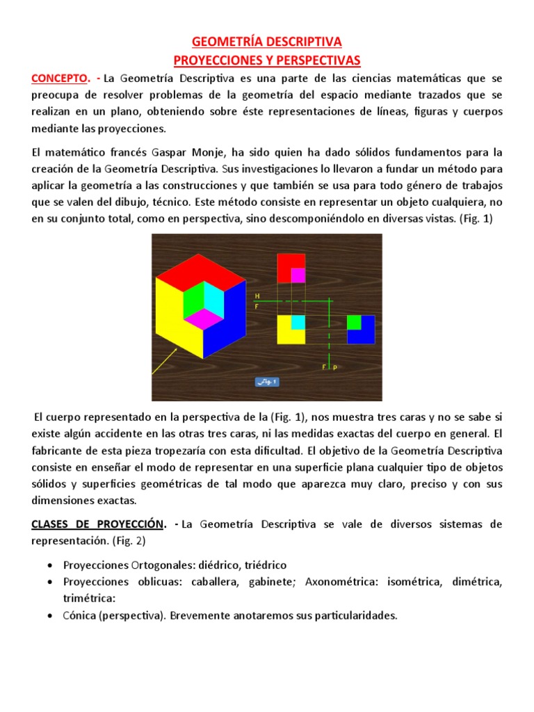 Geometria Descriptiva | PDF | Perspectiva (Gráfica) | Geometría