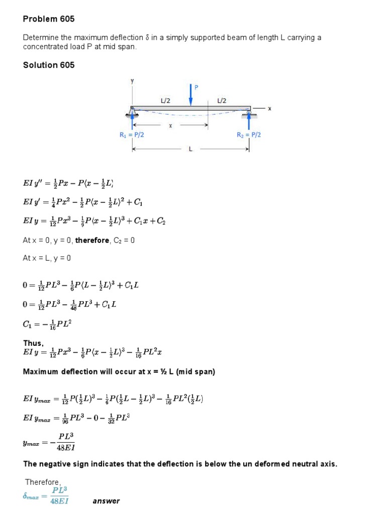 Double Integration Method | PDF | Beam (Structure) | Civil Engineering