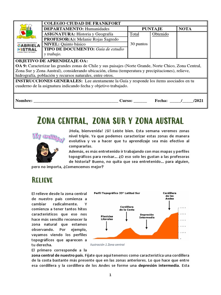 Climas y Relieves de Chile: Guía Estudio | PDF | Clima | Clima templado