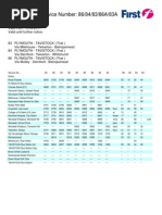 Timetable X51-X53 | PDF | Bus Transport | Routes