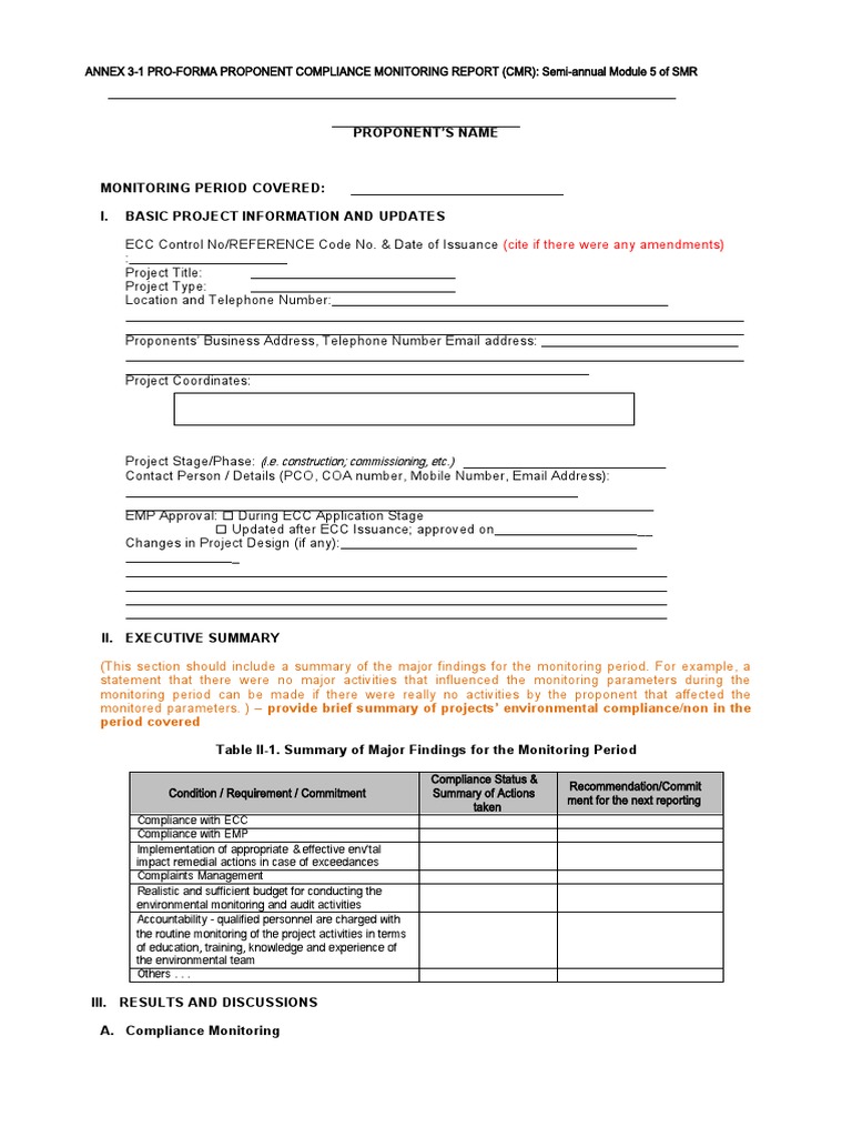 Compliance Monitoring Report | PDF | Regulatory Compliance | Business