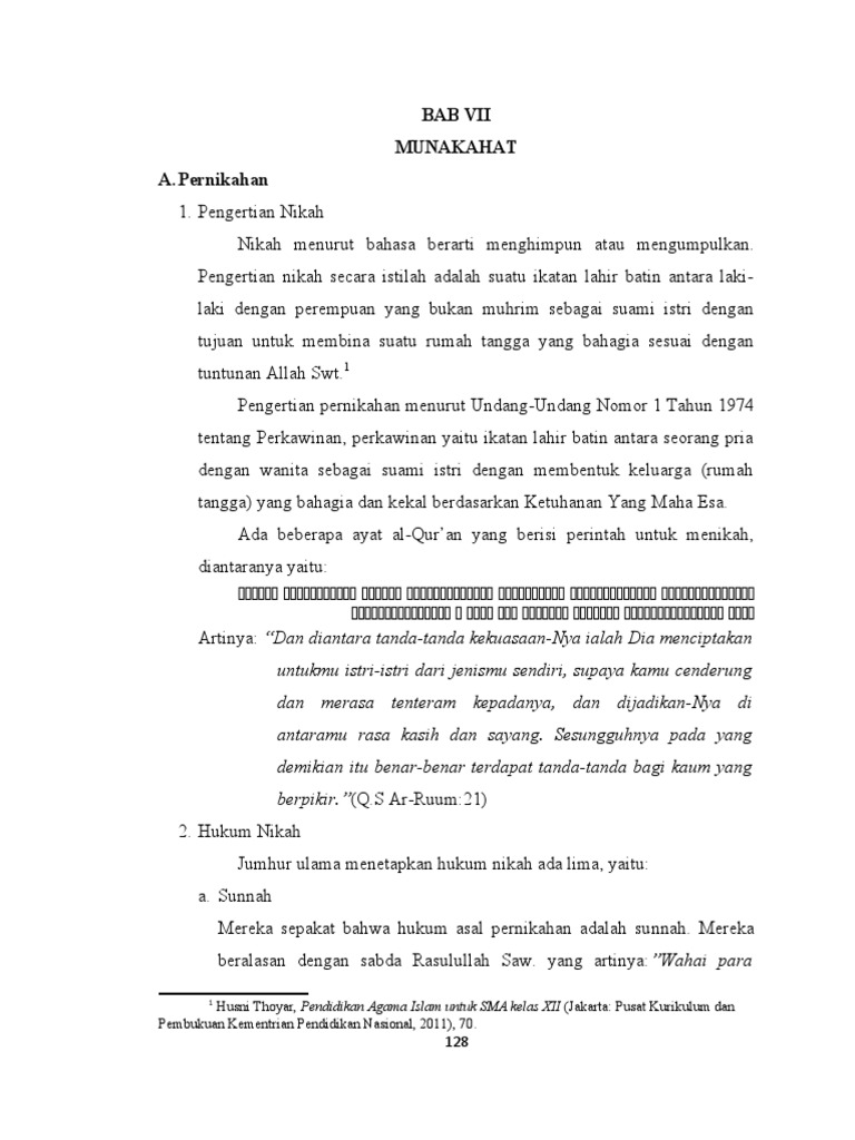 Bab 7 Munakahat Fiks | PDF