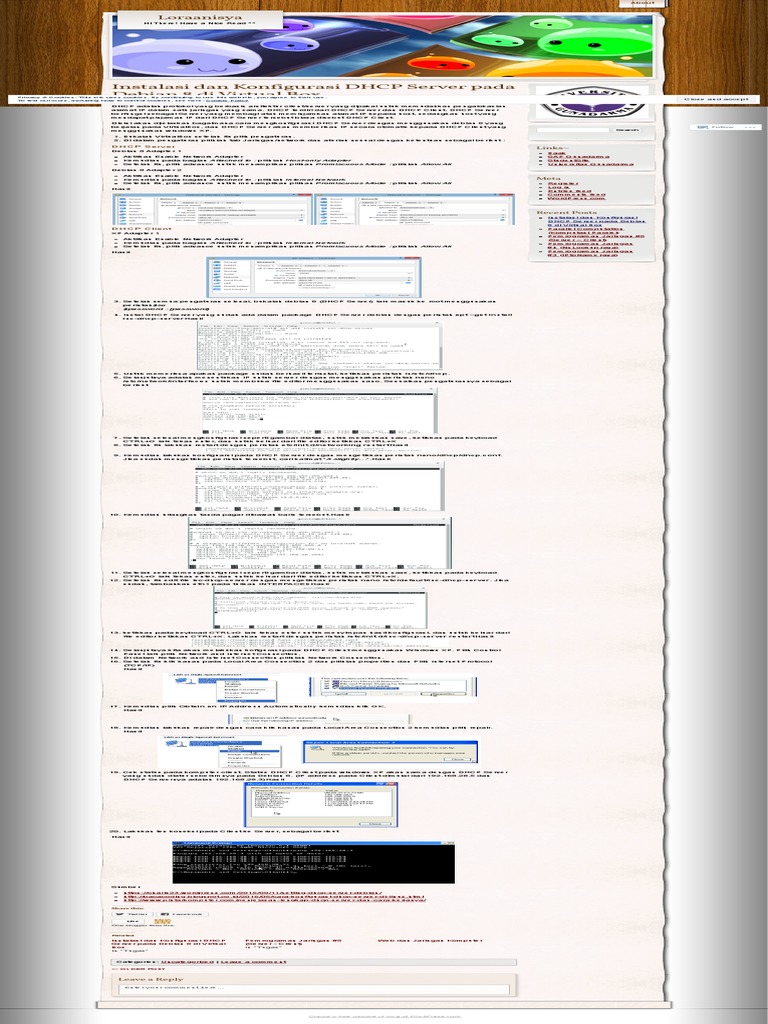 Konfigurasi DHCP Server di Debian 8 | PDF
