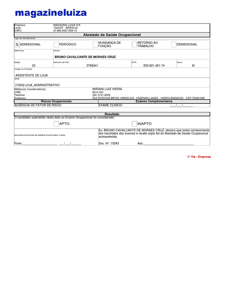 FVT Modelo | PDF | Sistema de saúde | Ciências da Saúde