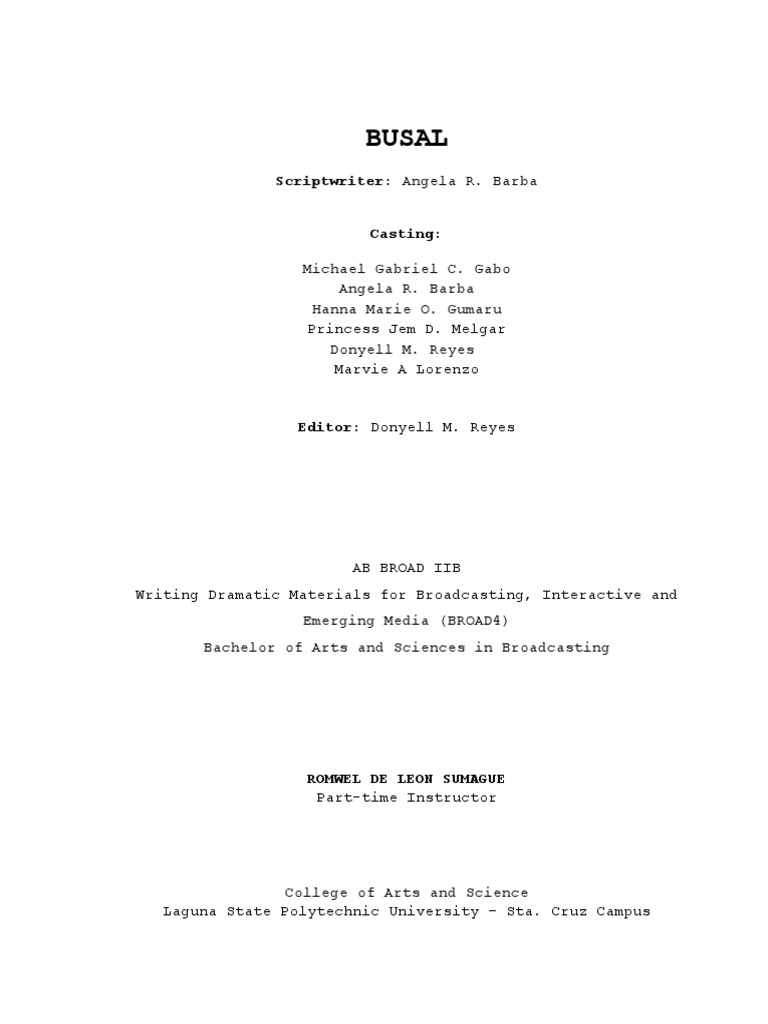 Radio Drama Script | PDF