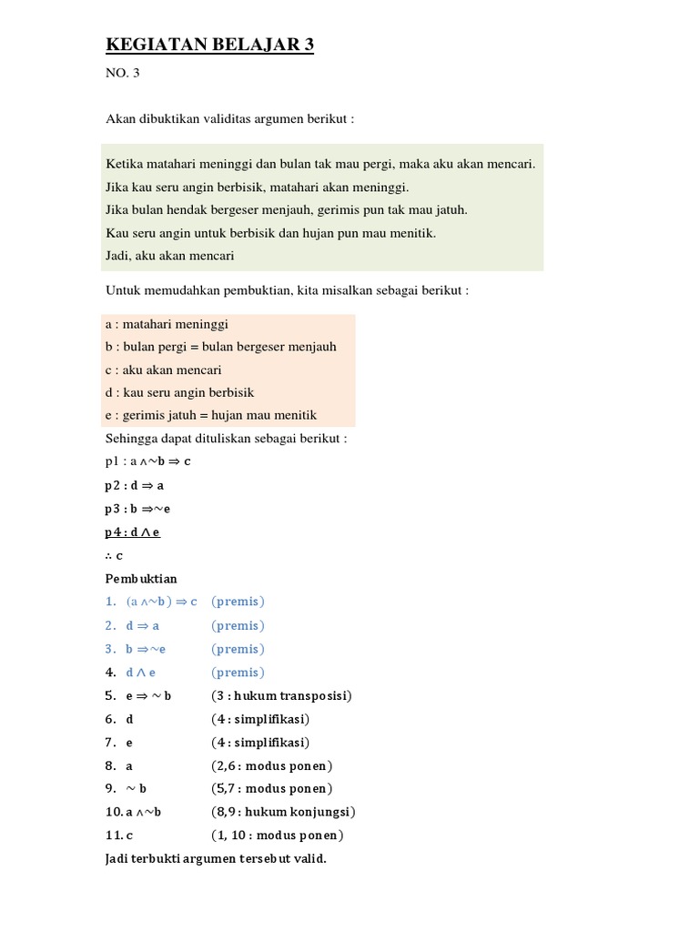 Pembuktian Validitas Argumen | PDF | Sains & Matematika