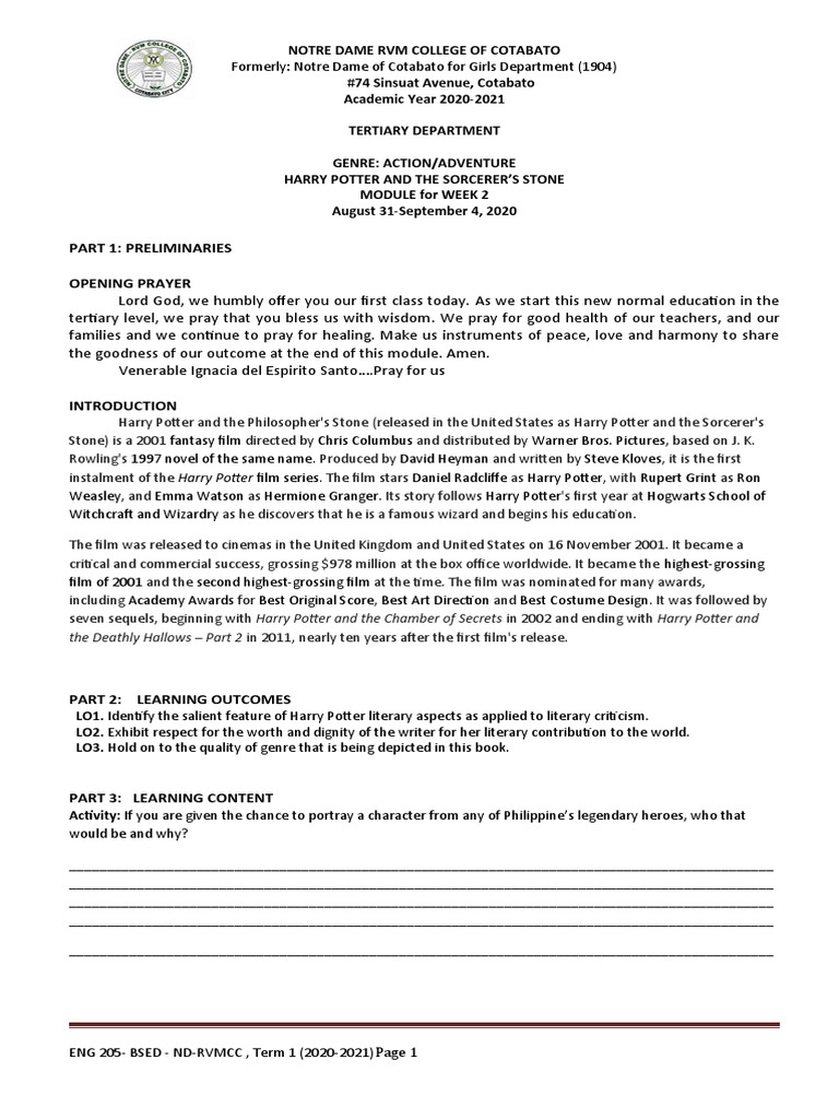 Character Development and Literary Analysis: An Introduction to Harry ...