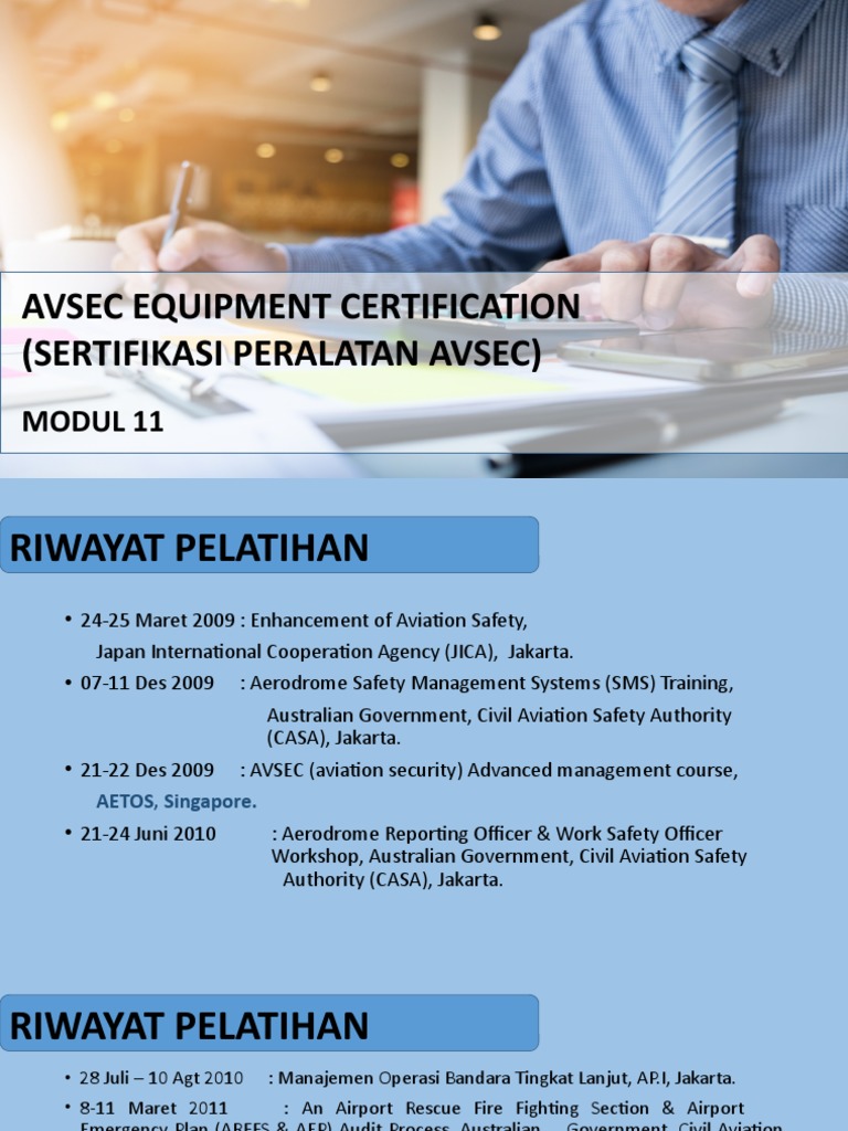 Avsec Equipment Certification (Sertifikasi Peralatan Avsec) : Modul 11 | PDF | Aviation | Safety