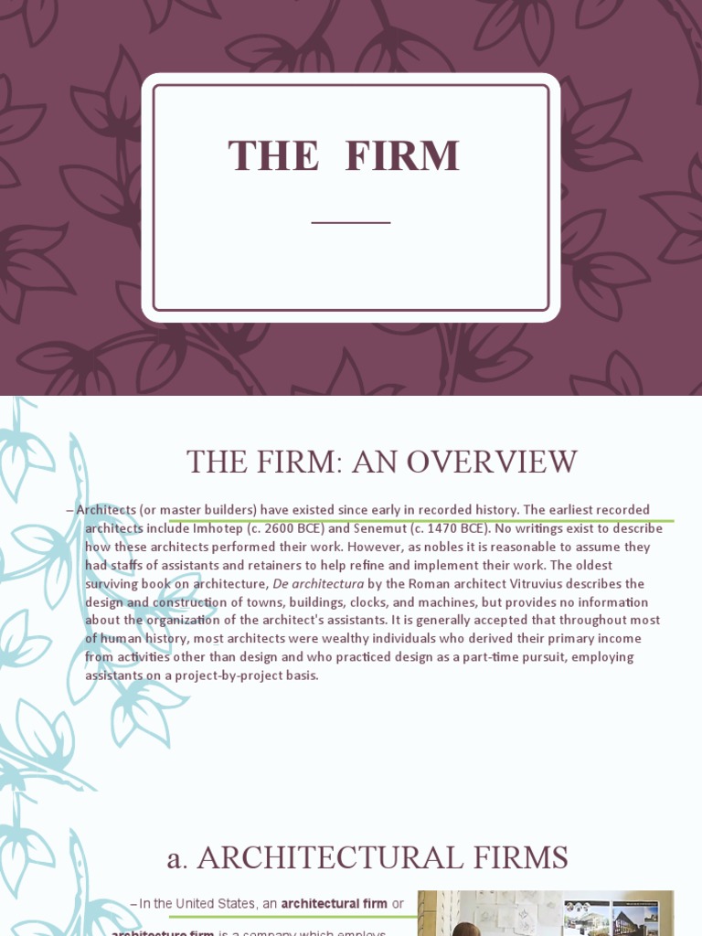 The Firm Overview Pdf Human Resource Management Business