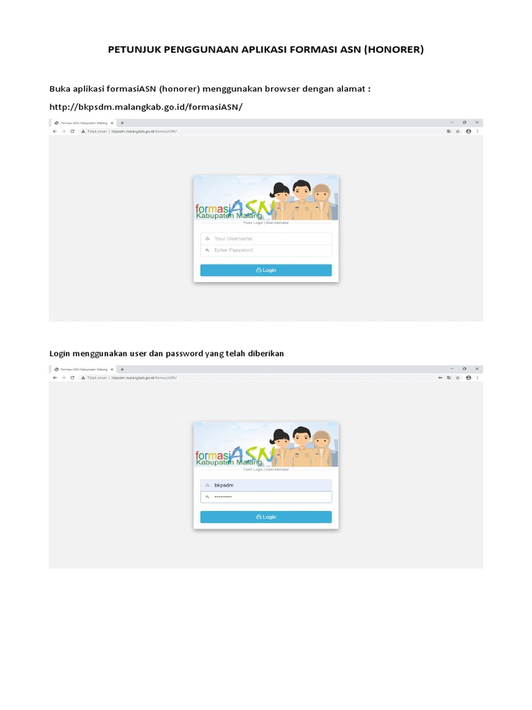 Panduan Aplikasi Formasi ASN Honorer | PDF | Karier & Perkembangan ...