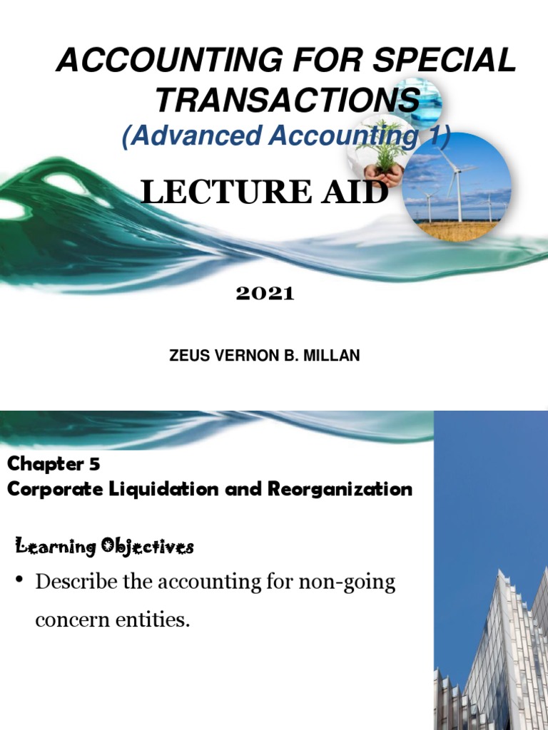 Chapter 5 Corporate Liquidation Reorganization Pdf Liquidation