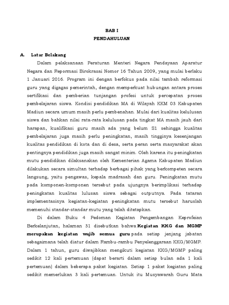 Program Kerja MGMP Ski | PDF