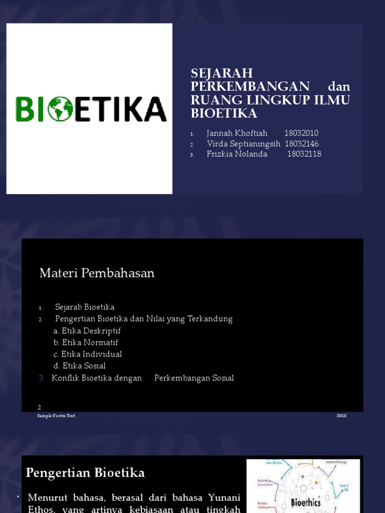 PPT Sejarah Bioetika | PDF | Sains & Matematika