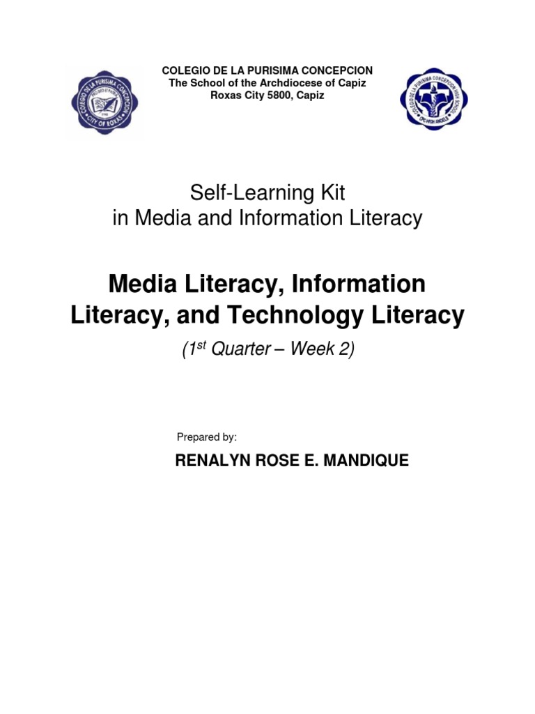 Media Literacy, Information Literacy, and Technology Literacy | PDF ...