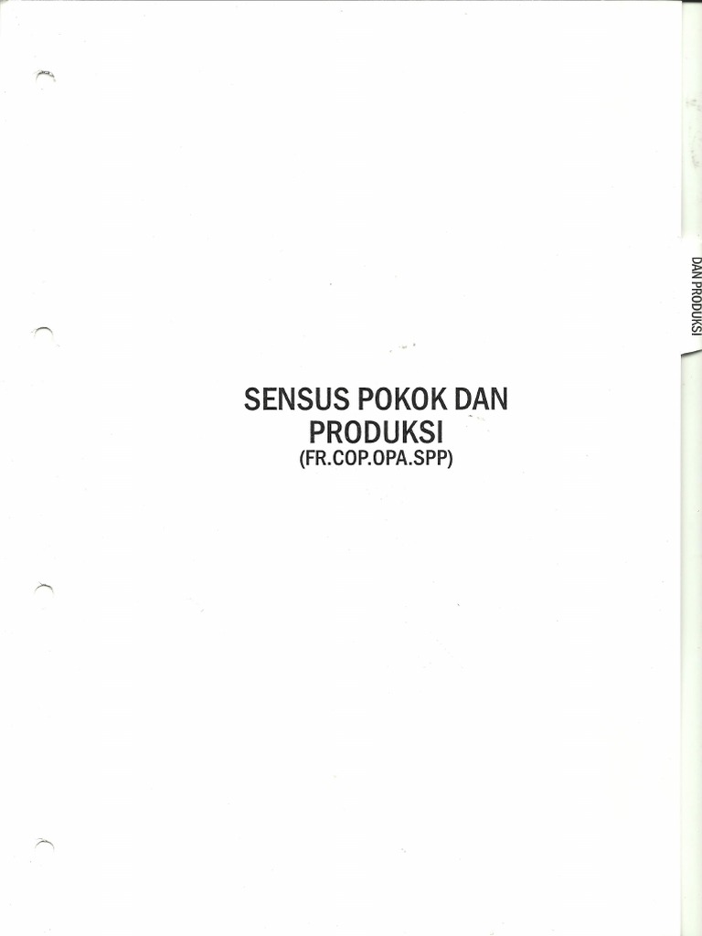 12 Sop Sensus Pokok Dan Produksi | PDF