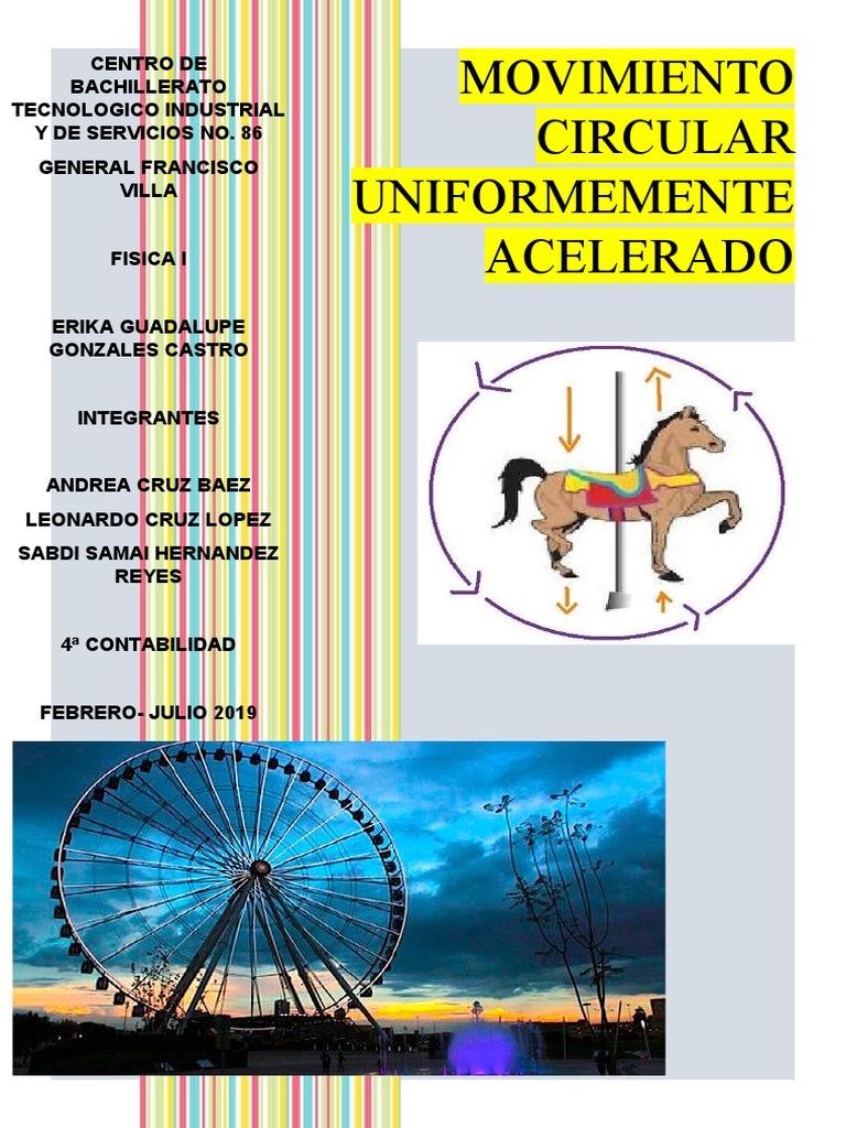 Movimiento Circular Uniformemente Acelerado | PDF | Aceleración | Velocidad