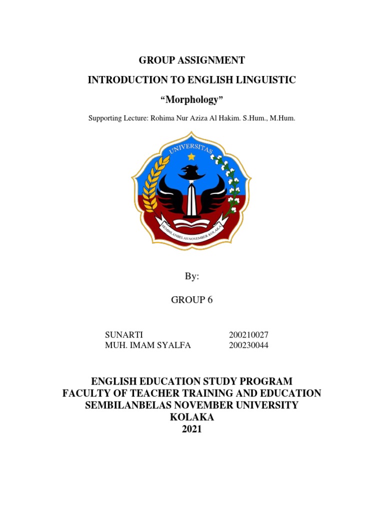 Morphology Matters An Analysis Of The Morphological Concepts And Types