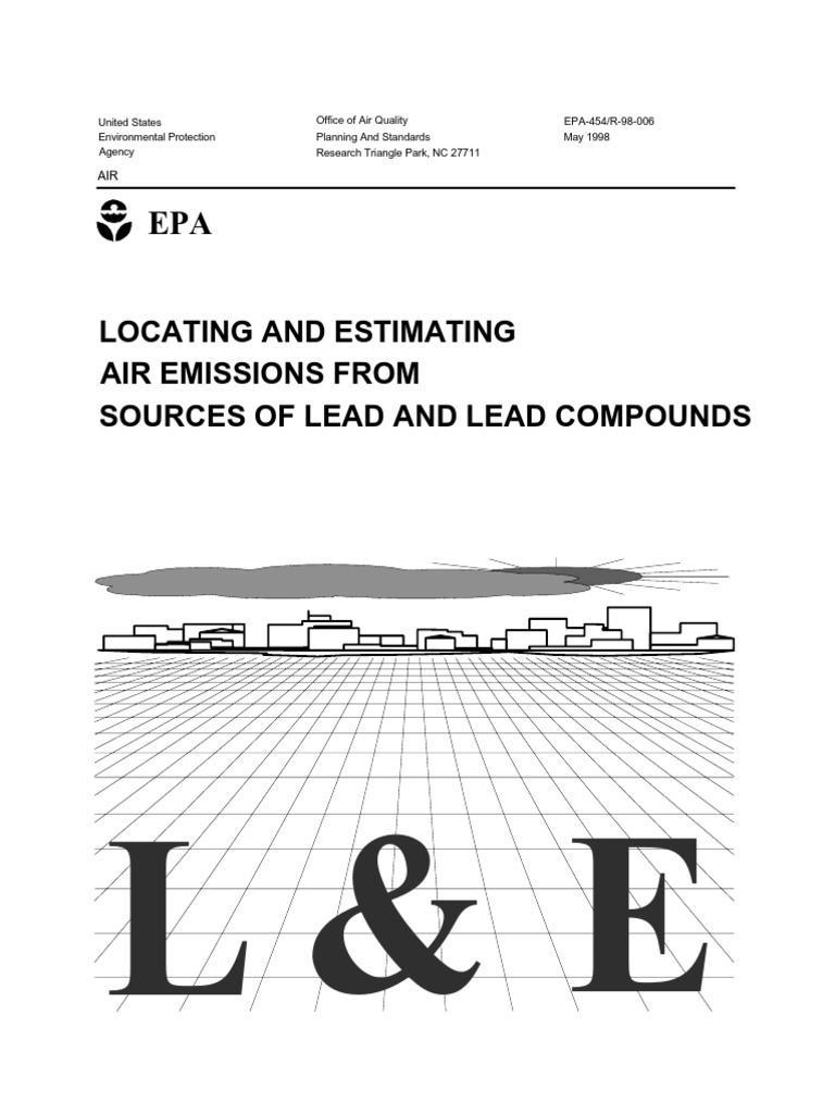Lead Emissions: Sources & Estimation | PDF | Incineration | Atomic ...