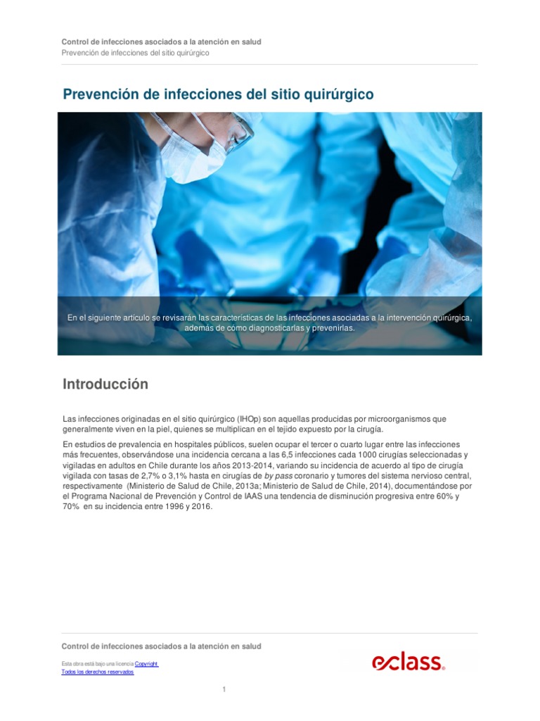 Prevencion de Infecciones Del Sitio Quirurgico-59c279408c237 | PDF | Cirugía | Antimicrobiano