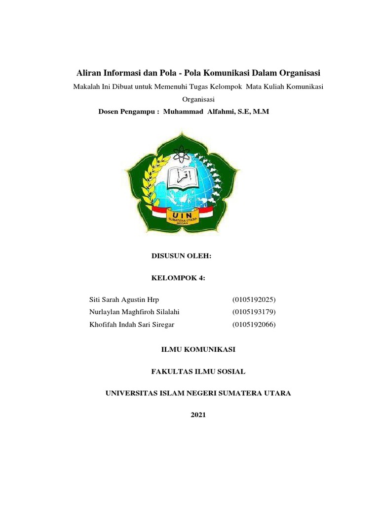 Aliran Informasi & Pola Komunikasi | PDF