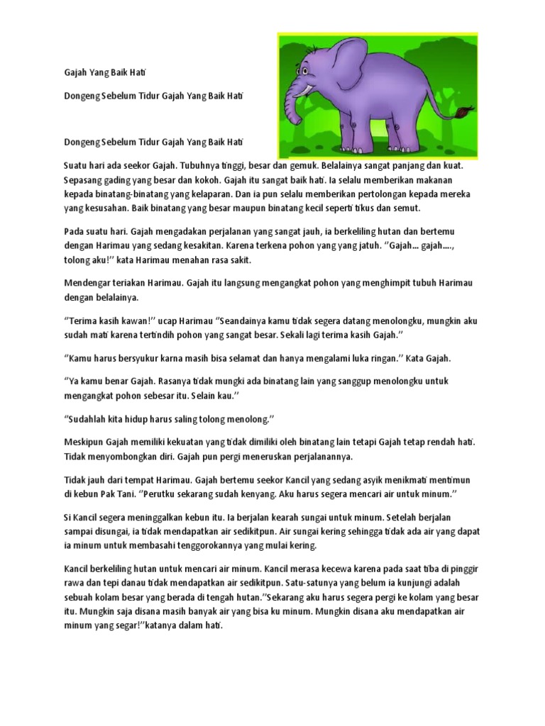 Gajah Yang Baik Hati | PDF