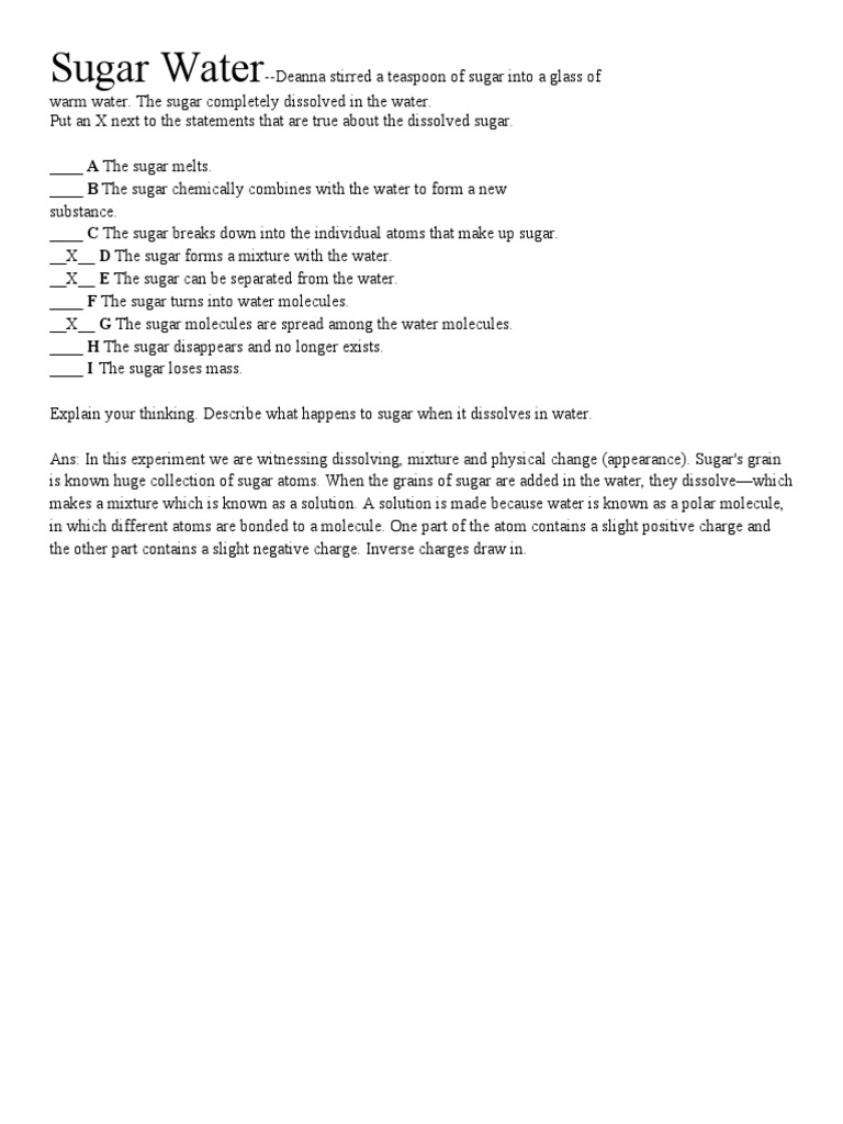 Sugar Water Probe | PDF | Cooking, Food & Wine