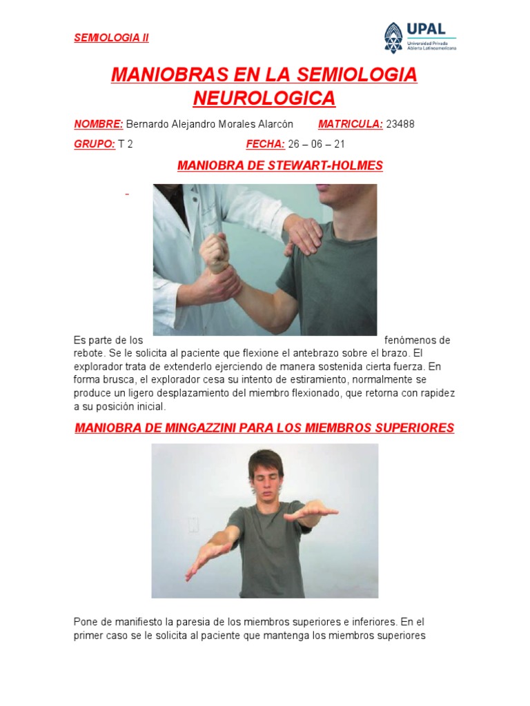 Maniobras en Semiologia Neurologica Bernardo | PDF | Anatomía ...