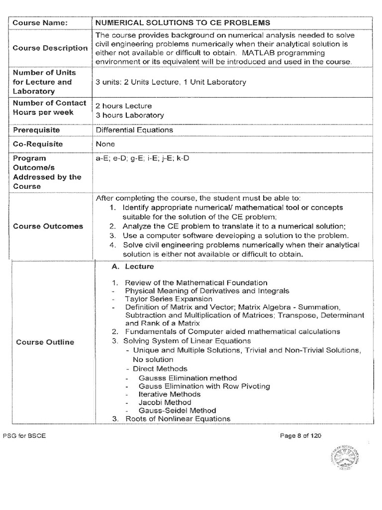 Numerical Solutions To CE Problems | PDF