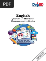 English 9 Quarter 2 Module 3 Week 3 | PDF | General Fiction