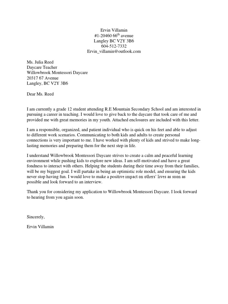 Cover Letter Assignment | PDF