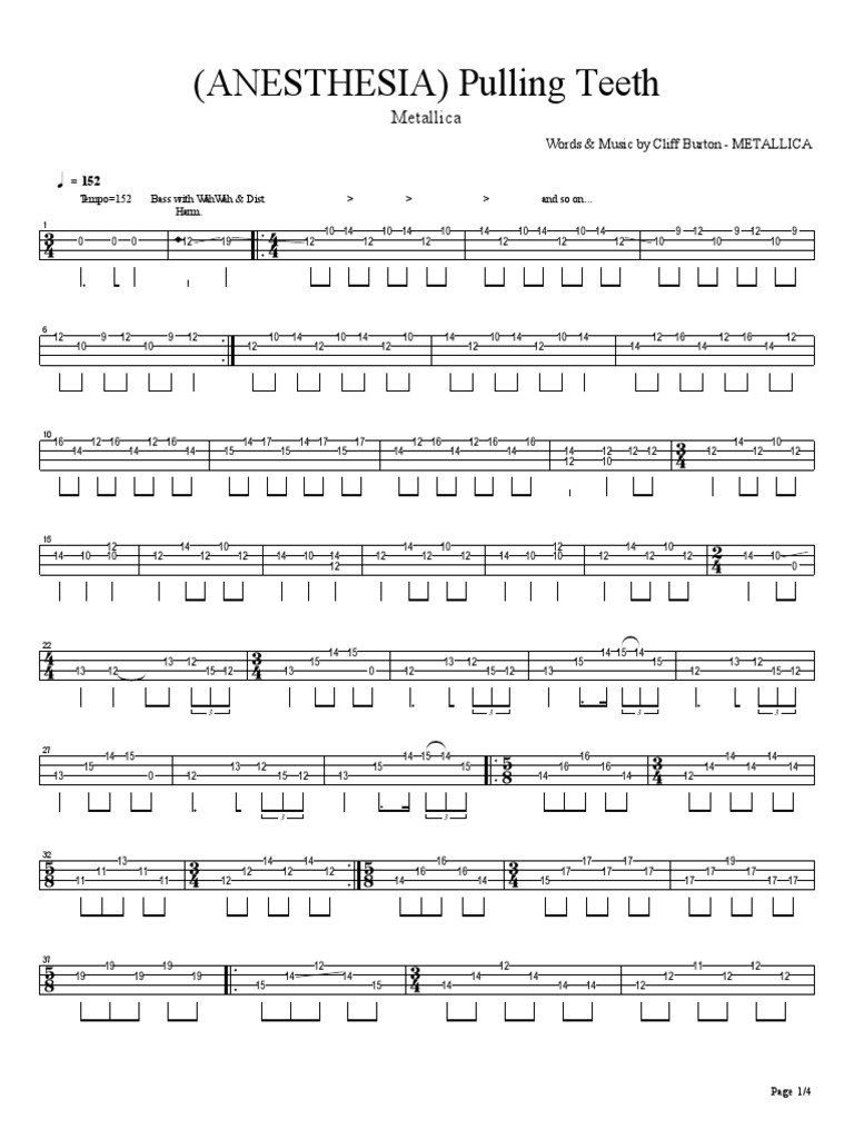 Metallica - (ANESTHESIA) Pulling Teeth | PDF | Musiciens américains de rock | Musique