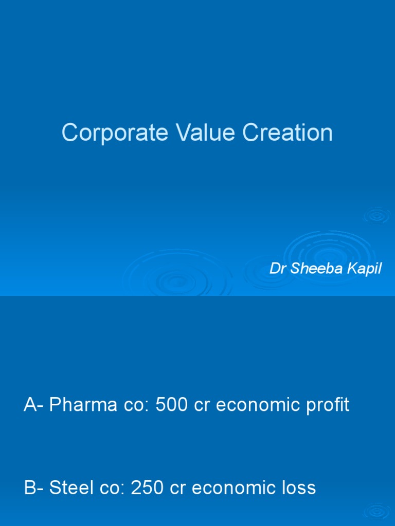 Corporate Value Creation 1 | PDF | Profit (Economics) | Competitive ...