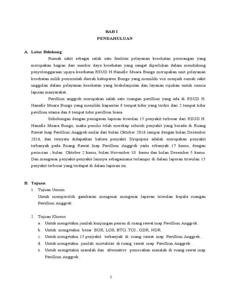 Laporan Tri Wulan Satu | PDF