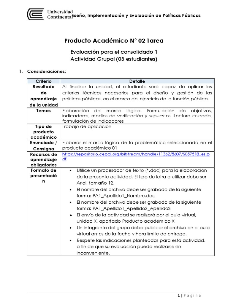 Producto Académico 02 DIPP | PDF | Evaluación | Aprendizaje