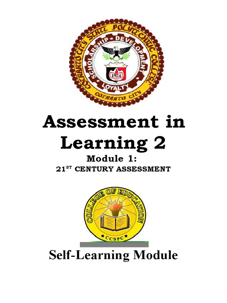 Assessment in Learning 2 - Module I | PDF | Educational Assessment ...