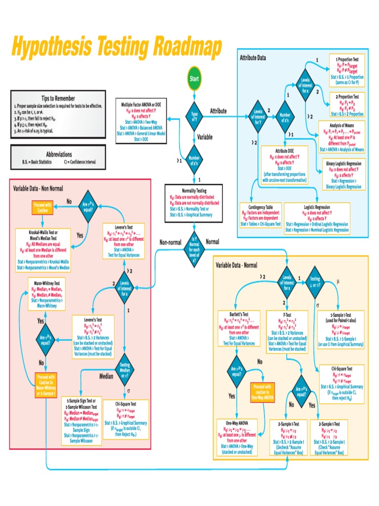 Hypothesis Testing Roadmap | PDF