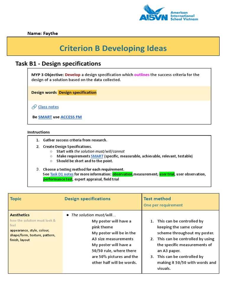 Faythe - Criterion B - Graphic Design | PDF | Drawing | Rectangle
