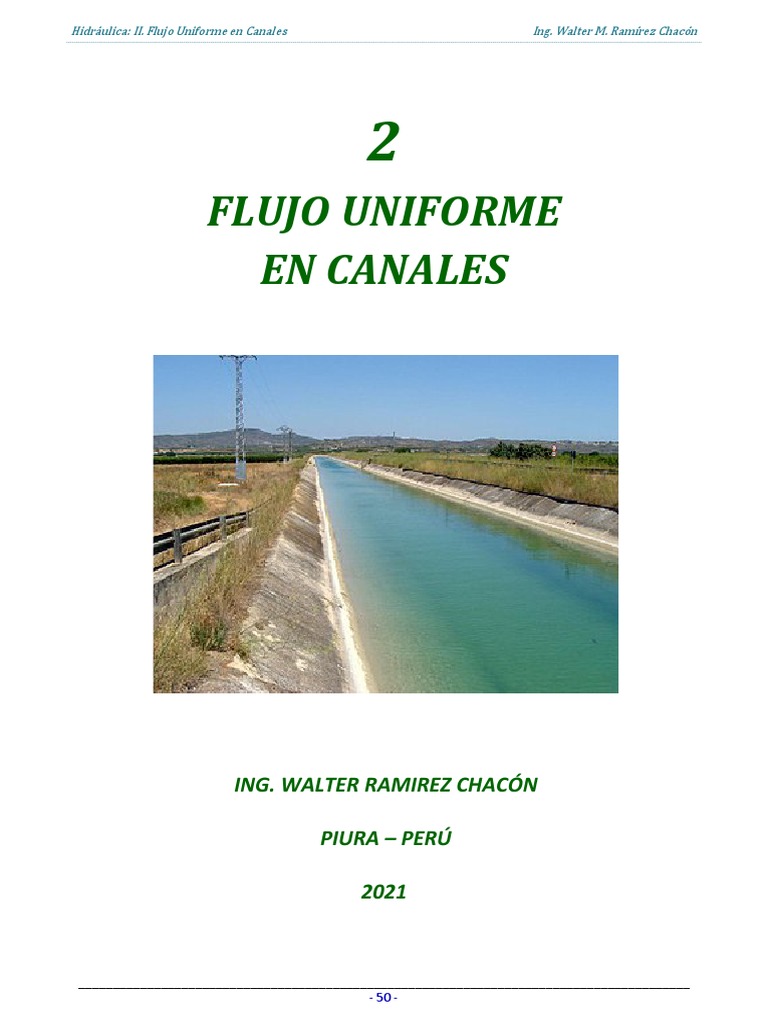 Flujo Uniforme en Canales | PDF | Canal | Hidrología