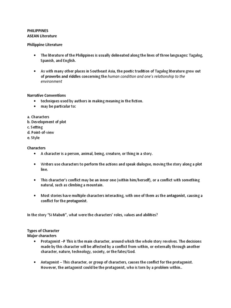 Philippines ASEAN Literature Philippine Literature: Environment | PDF ...
