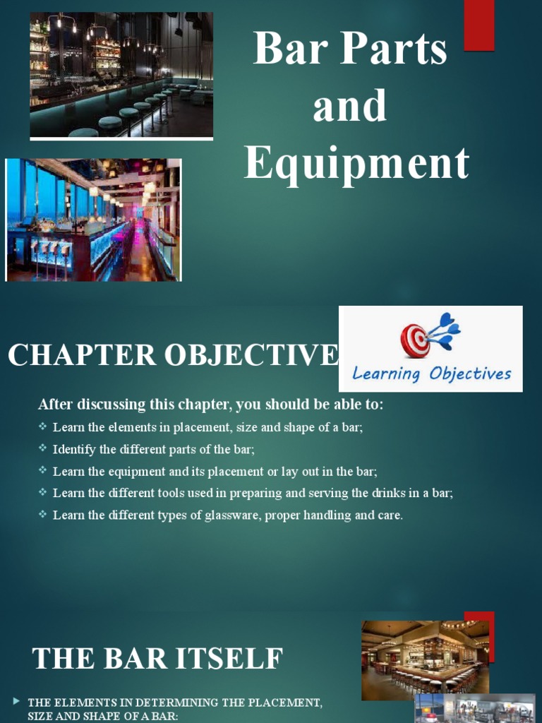 Bar Parts and Equipment Overview | PDF | Drink | Wine