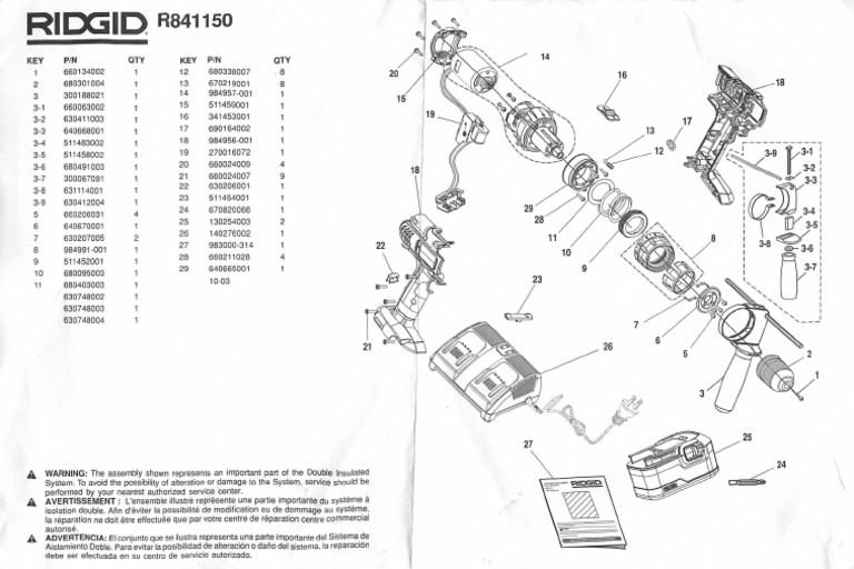 Ridgid Drill Diagram | PDF