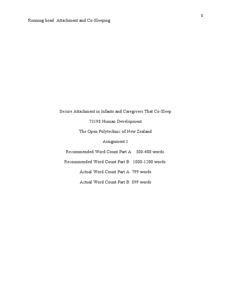 Assignment One Human Development | PDF | Attachment Theory | Social Psychology