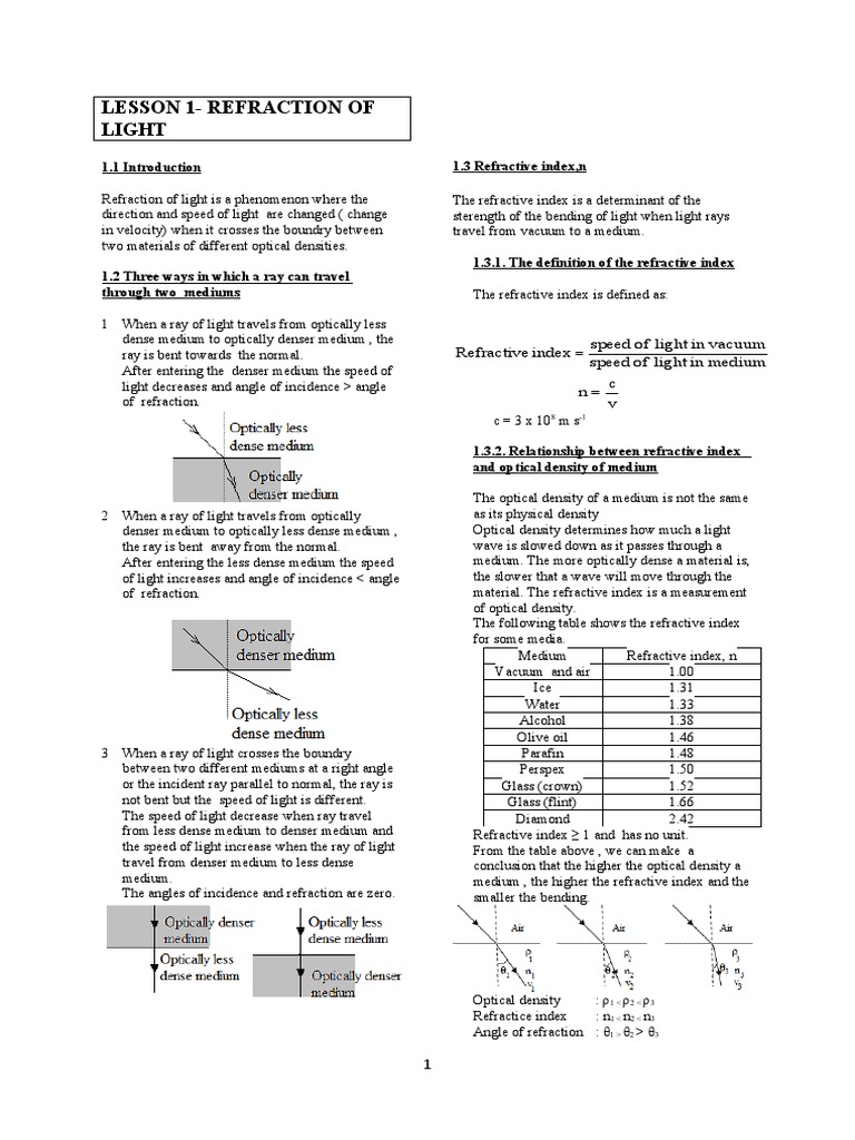 Chapter 6 | PDF | Refraction | Refractive Index