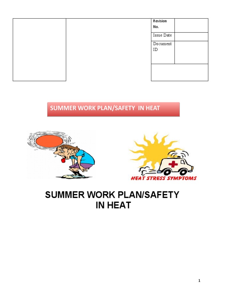 SUMMER WORK PLAN (For Gulf Countries) | PDF | Hyperthermia | Clinical ...