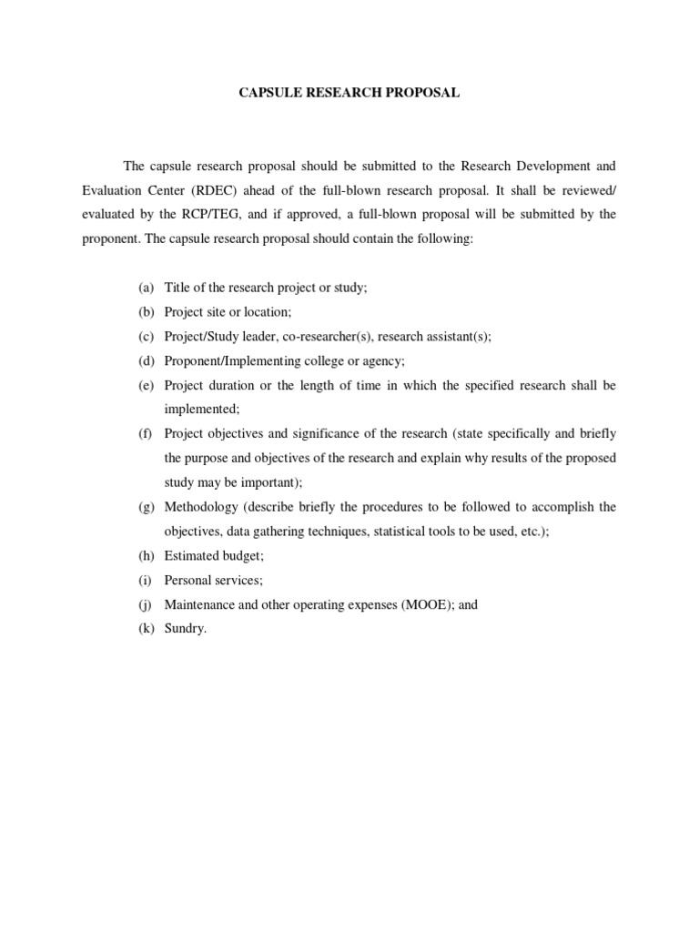 Capsule Research Guidelines | PDF | Art