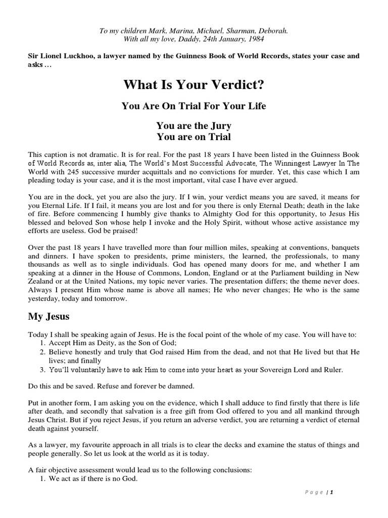 What Is Your Verdict | Download Free PDF | Septuagint | Jesus