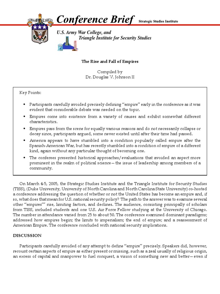 The Rise and Fall of Empires Pub715 | PDF | Empire | The United States