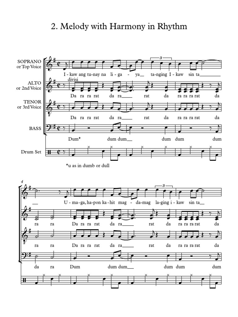 Melody With Harmony in Rhythm | PDF