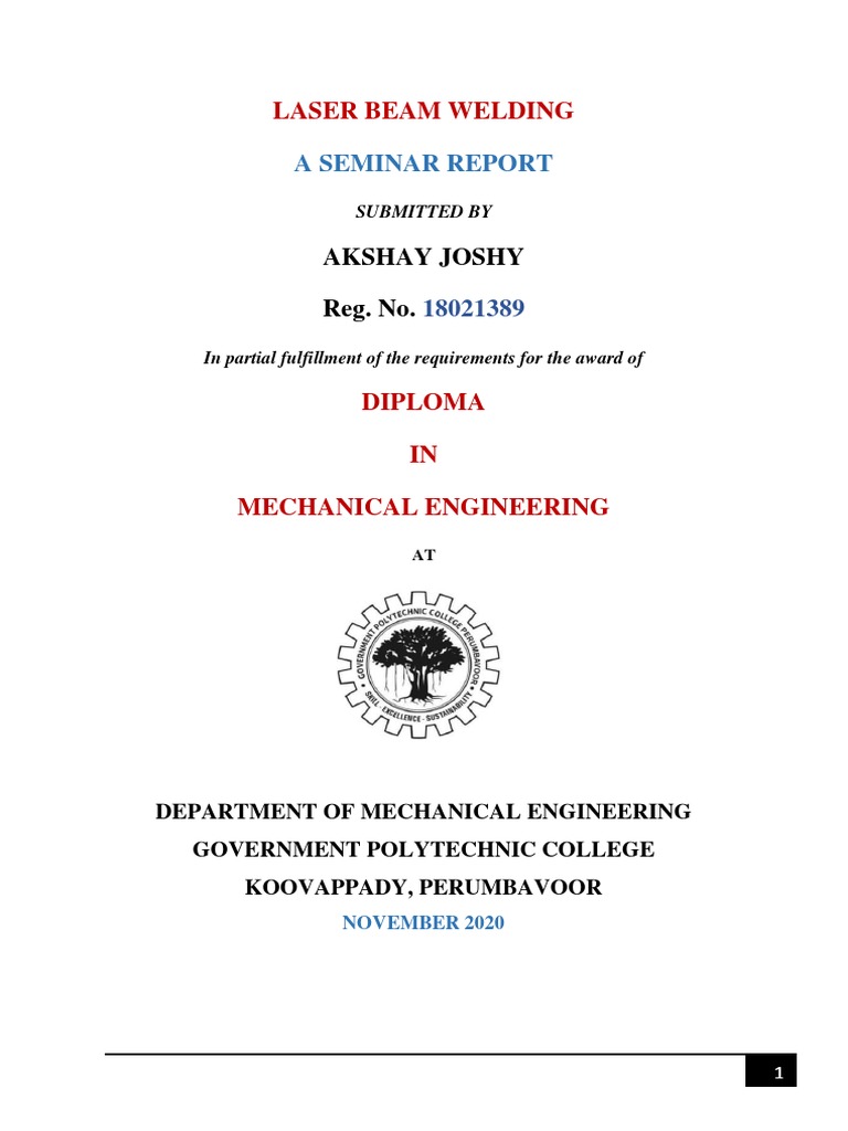 Laser Beam Welding PDF | PDF | Laser | Construction