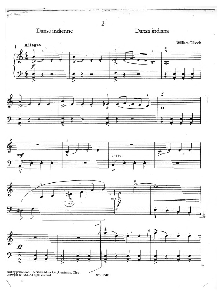 Danza Indiana Gillock | PDF